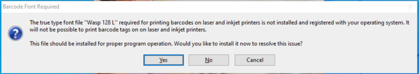Barcode Font Required (Wasp Font required) – TUS – Knowledgebase