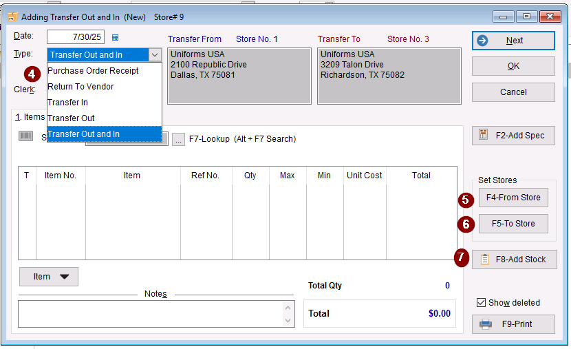 How To Transfer Stock Levels Between Stores – TUS – Knowledgebase